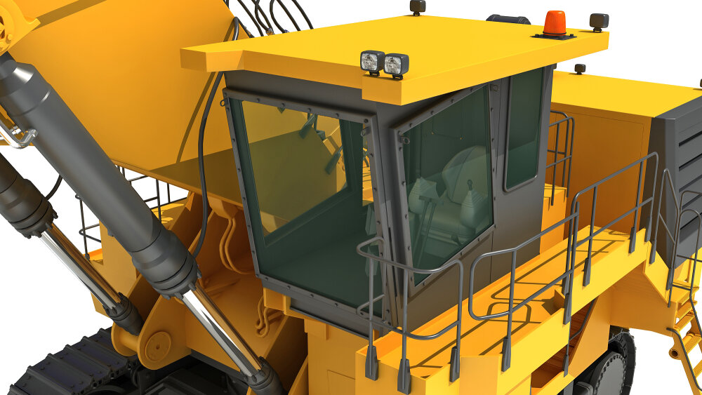 Mining Shovel 3D model - Download Tractor on 3DModels.org