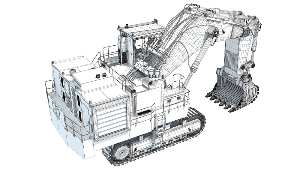 Mining Shovel 3D model - Download Tractor on 3DModels.org