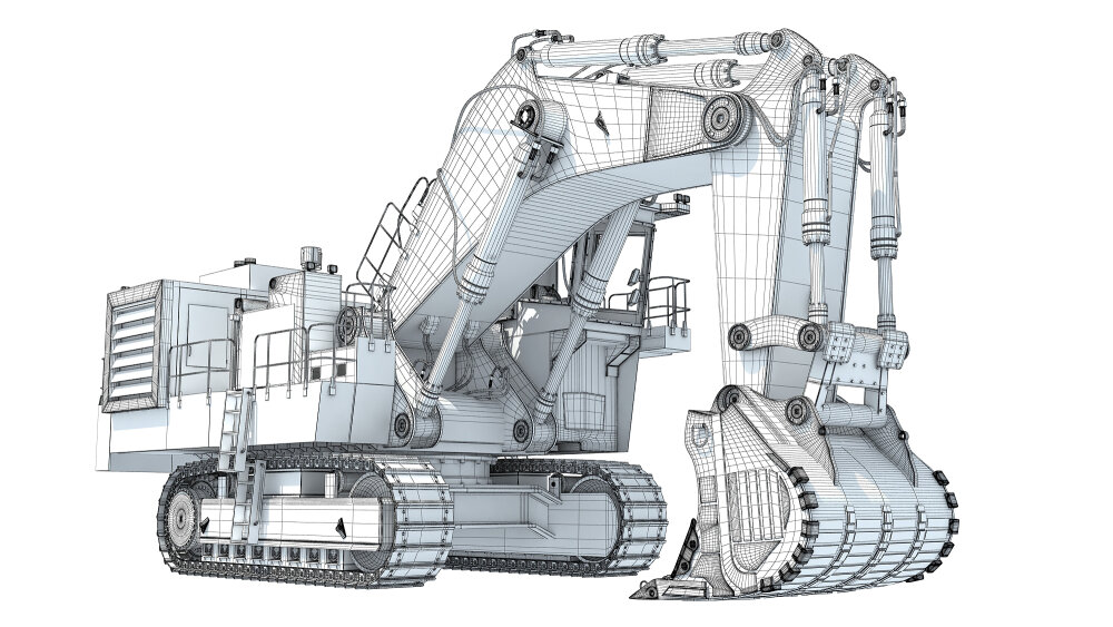 Mining Shovel 3D model - Download Tractor on 3DModels.org