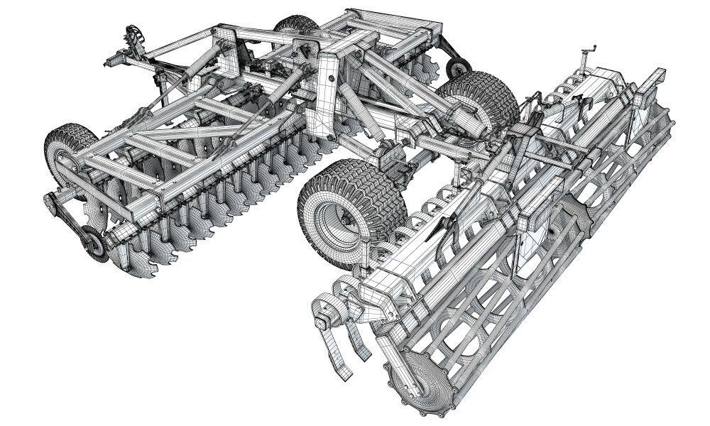 Disc Harrow 3D model - Download Trailer on 3DModels.org