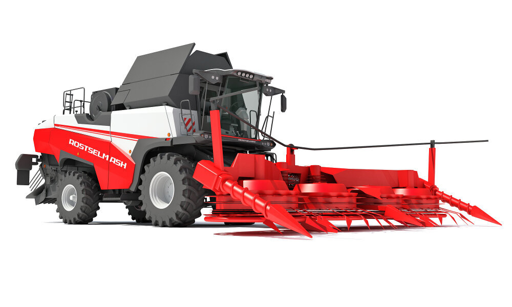 Forage Harvester Combine Rostselmash 3D model - Download Tractor on ...