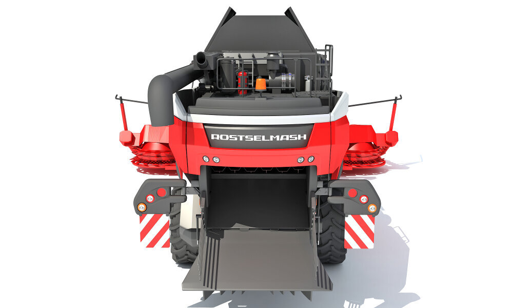 Forage Harvester Combine Rostselmash 3D model - Download Tractor on ...