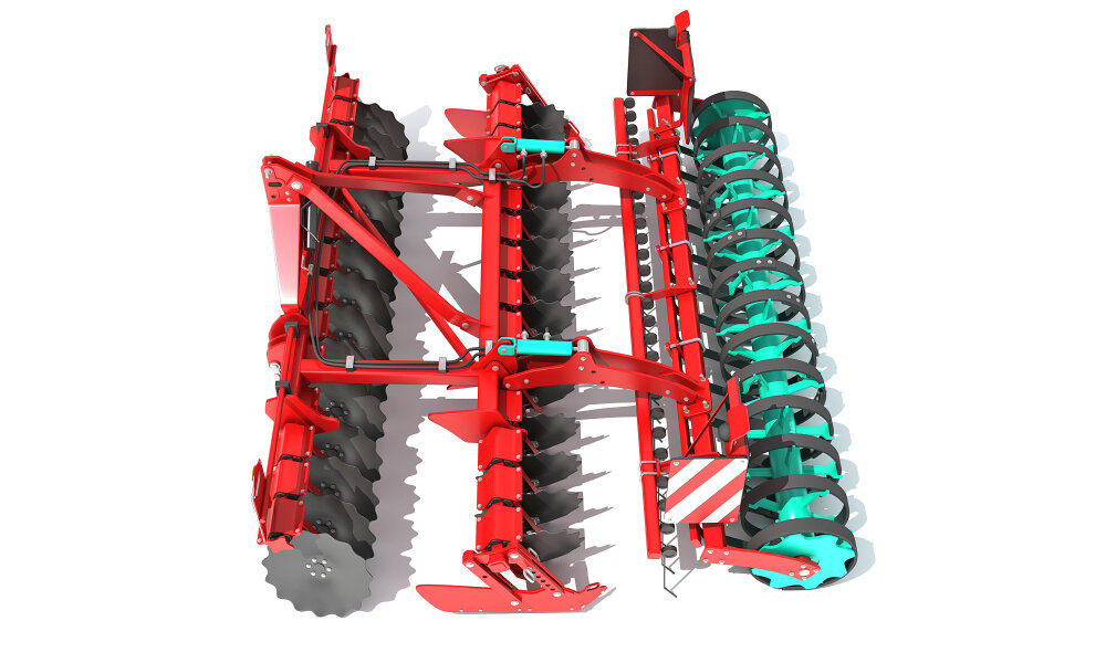 Compact Disc Harrow 3D model - Download Trailer on 3DModels.org