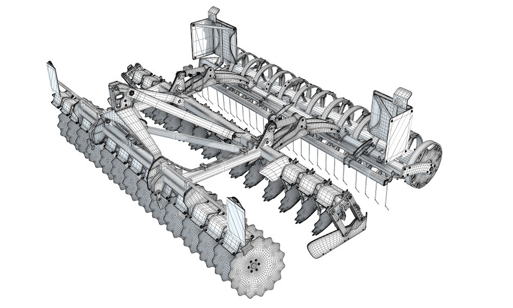 Compact Disc Harrow 3D model - Download Trailer on 3DModels.org