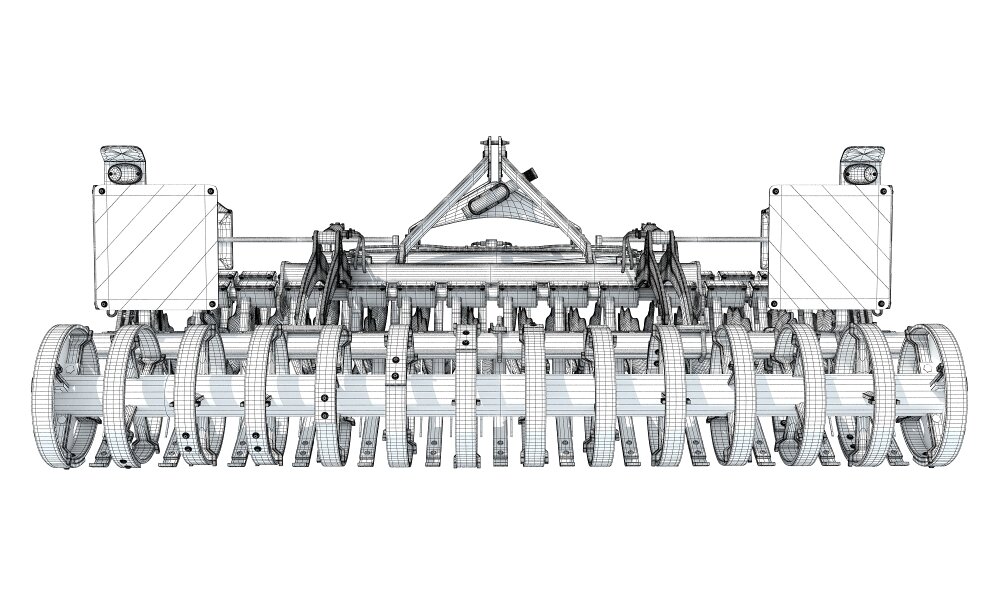 Compact Disc Harrow 3D model - Download Trailer on 3DModels.org