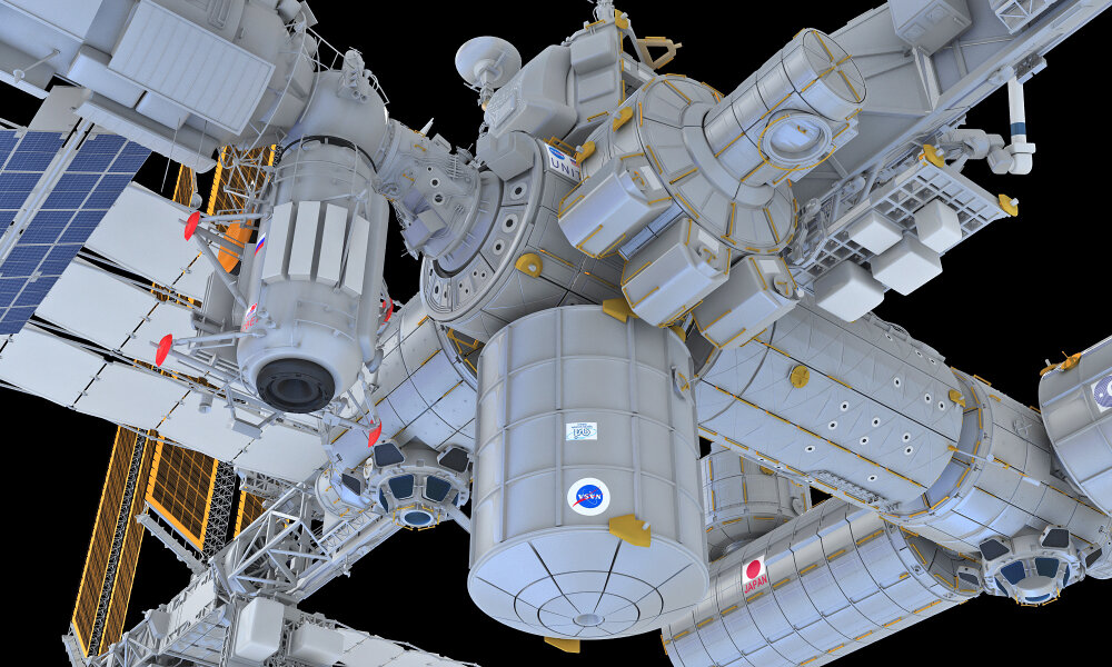 ISS International Space Station 3D model - Download Space Stations on ...