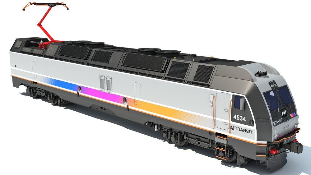 NJ Transit Lokomotive Zug 3D-Modell - Herunterladen Lokomotive an ...