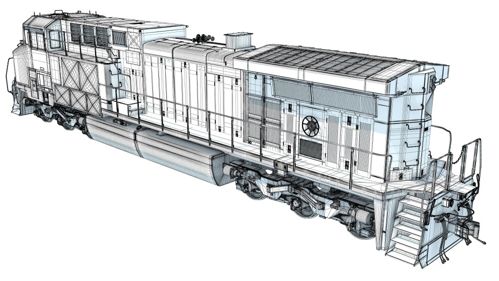 Norfolk Southern Diesel-electric Locomotive 3D model - Download ...