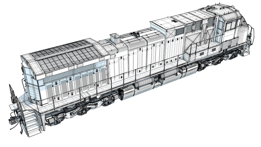 Norfolk Southern Diesel-electric Locomotive 3D model - Download ...