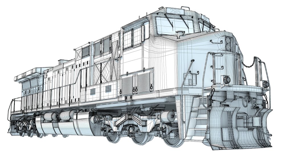 Norfolk Southern Diesel-electric Locomotive 3D model - Download ...