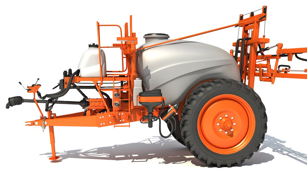 Trailed Farm Sprayer 3D model - Download Trailer on 3DModels.org