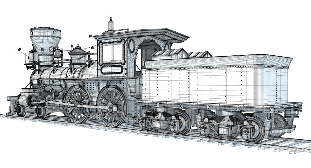 Tren Locomotora de Vapor Jupiter Modelo 3D - Descargar activado ...