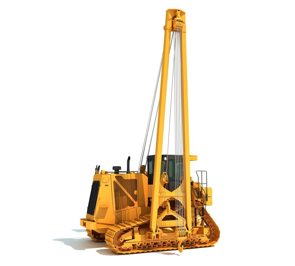 Pipelayer 3D model - Download Tractor on 3DModels.org