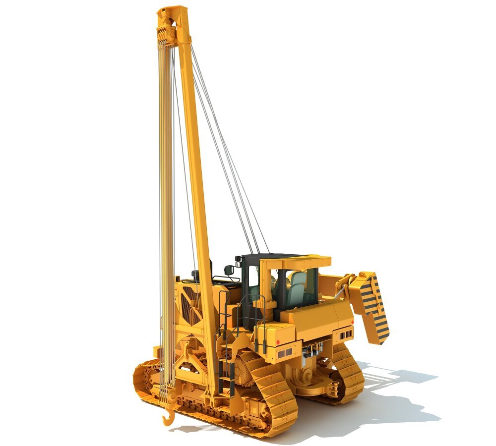 Pipelayer 3D model - Download Tractor on 3DModels.org
