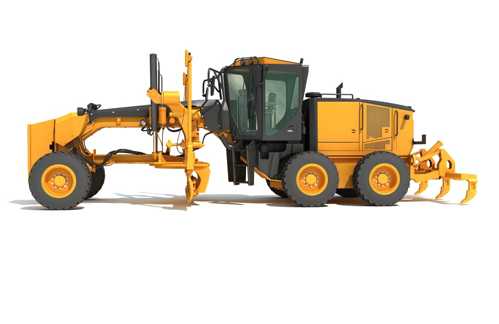 Road Motor Grader 3D model - Download Tractor on 3DModels.org