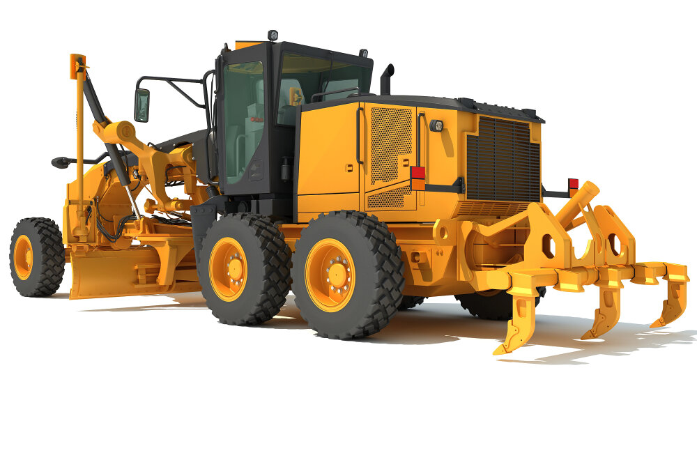 Road Motor Grader 3D model - Download Tractor on 3DModels.org