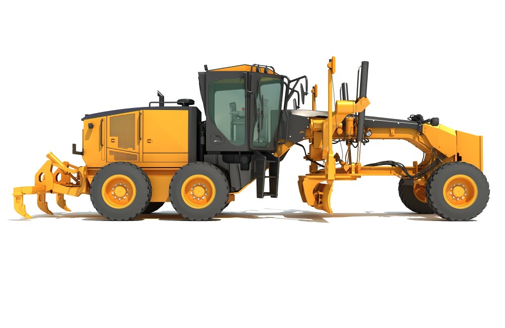 Road Motor Grader 3D model - Download Tractor on 3DModels.org