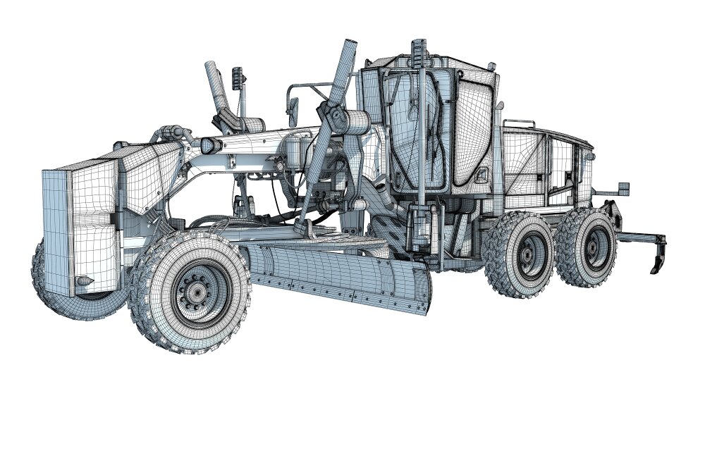 Road Motor Grader 3D model - Download Tractor on 3DModels.org