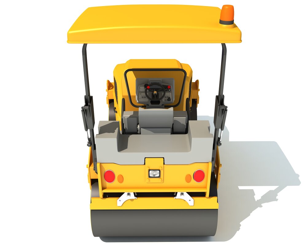 Tandem Vibratory Roller 3D model - Download Tractor on 3DModels.org