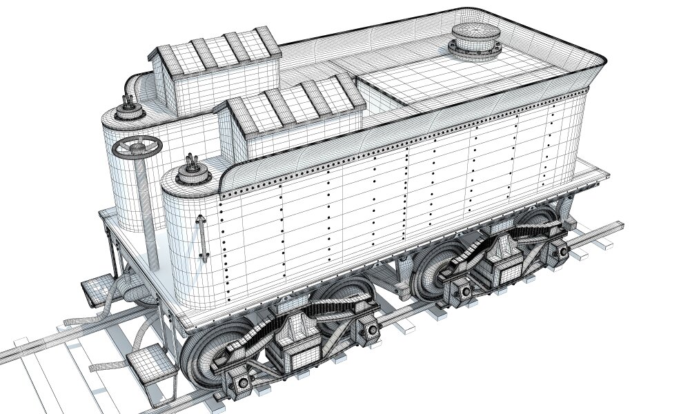 Train Tender Jupiter 3D model - Download Rail wagons on 3DModels.org