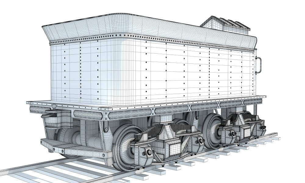 Train Tender Jupiter 3D model - Download Rail wagons on 3DModels.org