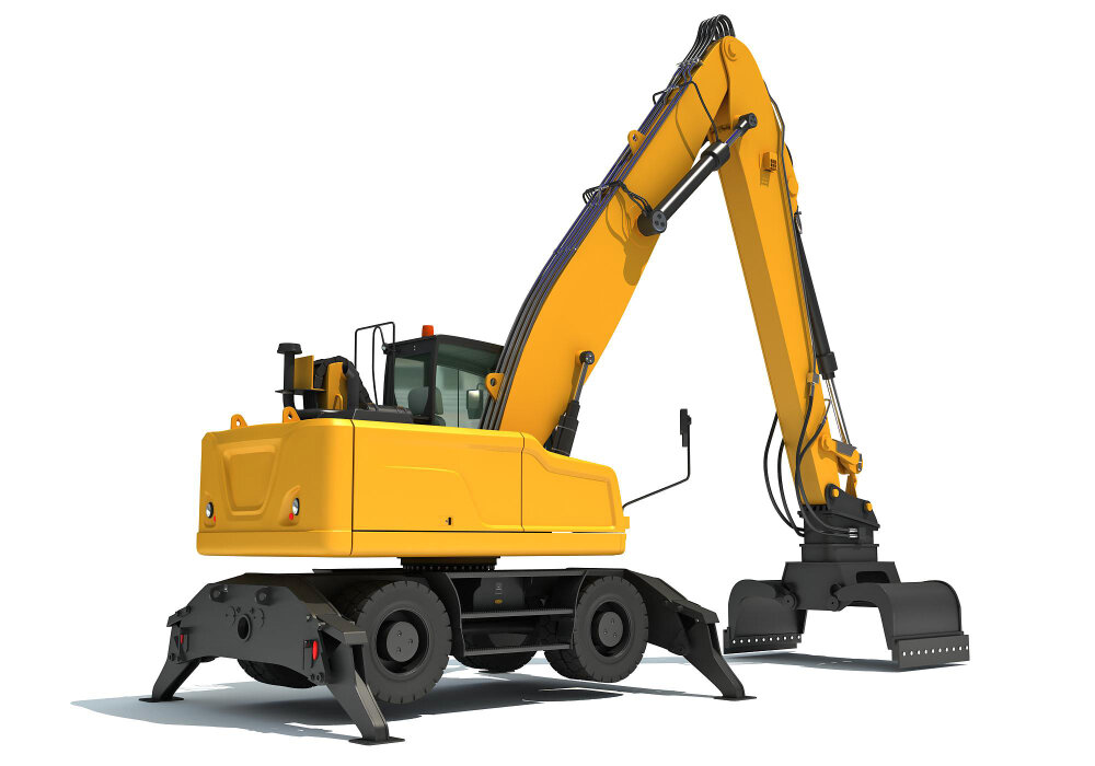 Mounted Material Handler 3D model - Download Tractor on 3DModels.org