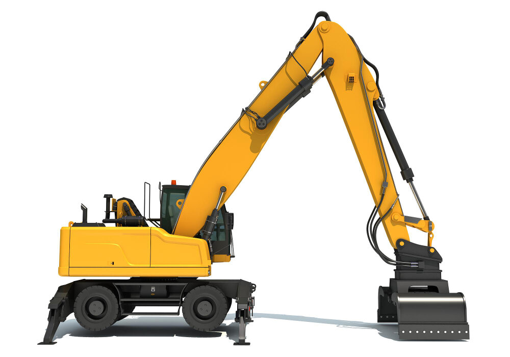 Mounted Material Handler 3D model - Download Tractor on 3DModels.org