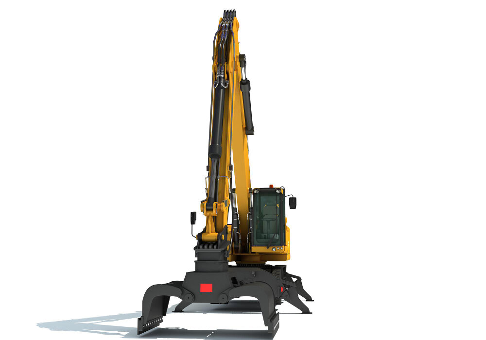 Mounted Material Handler 3D model - Download Tractor on 3DModels.org