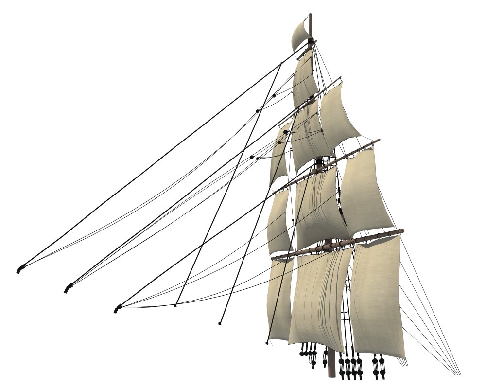 Ship Mast with Sails 3Dモデル - ダウンロード 帆船 on 3DModels.org