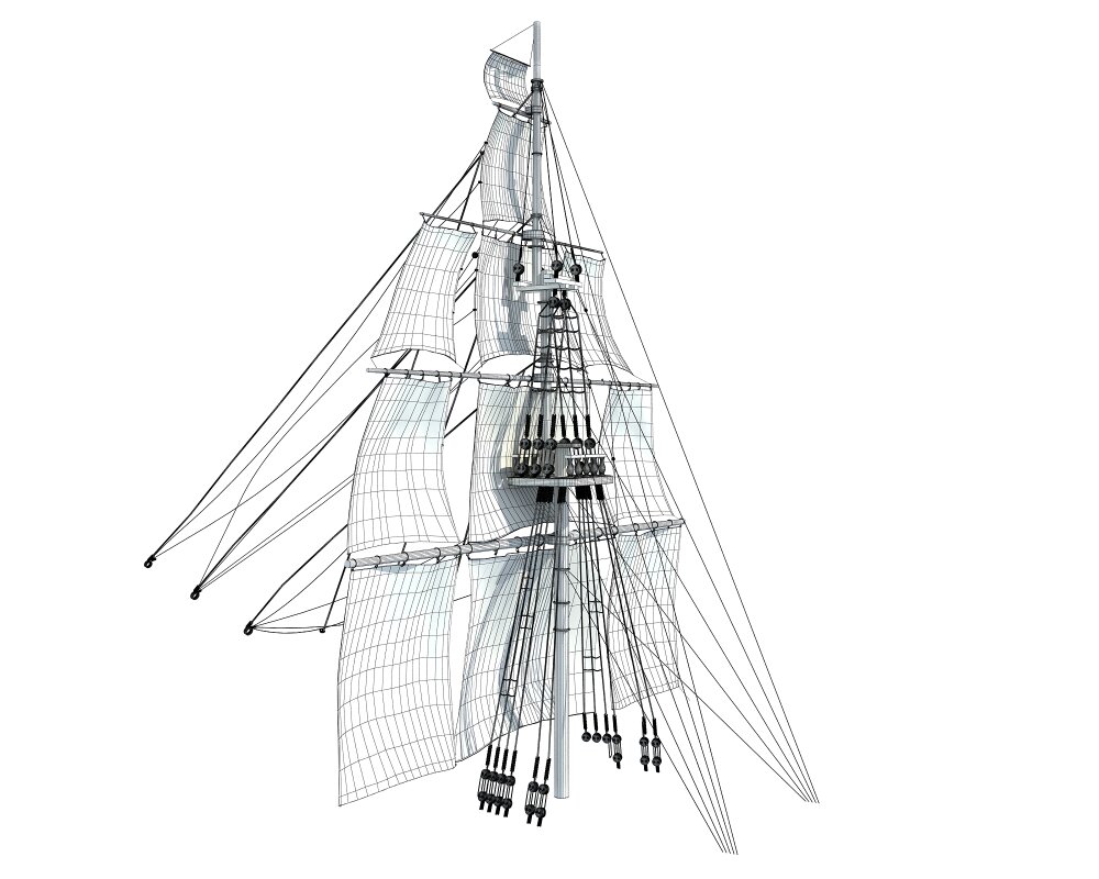 Ship Mast with Sails 3D 모델 - 다운로드 범선 on 3DModels.org
