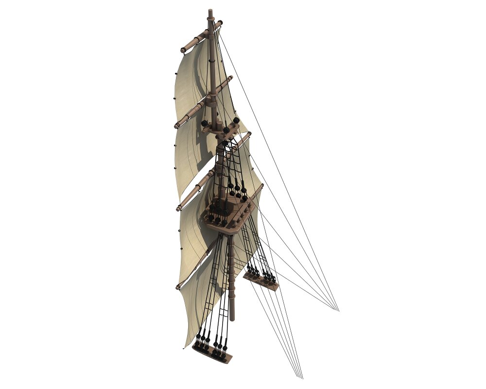 Sailing Ship Mast 3D model - Download Sailing ship on 3DModels.org