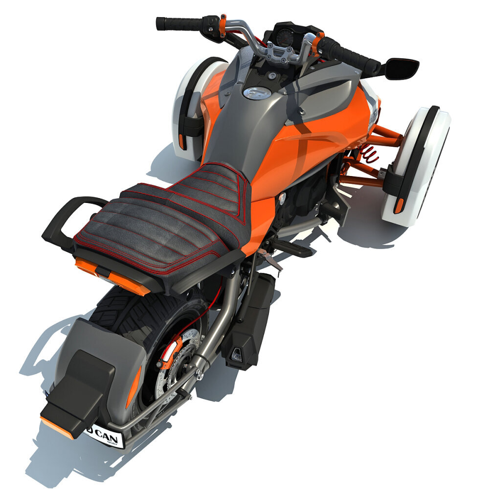 Can-am Spyder F3 3 Wheel Motorcycle 3D model - Download Motorcycle on ...