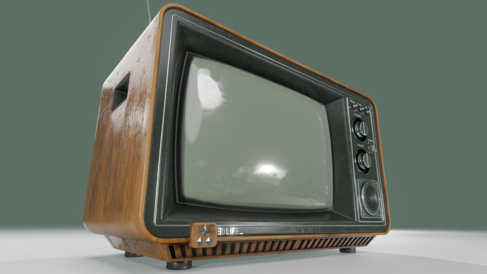 Old Retro Television 3D model - Download Television on 3DModels.org