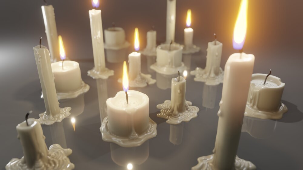 Candles 3D model - Download Decoration on 3DModels.org