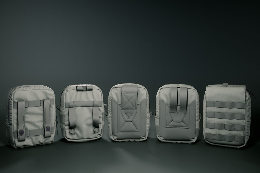 Pack Pouches 3D model - Download on 3DModels.org
