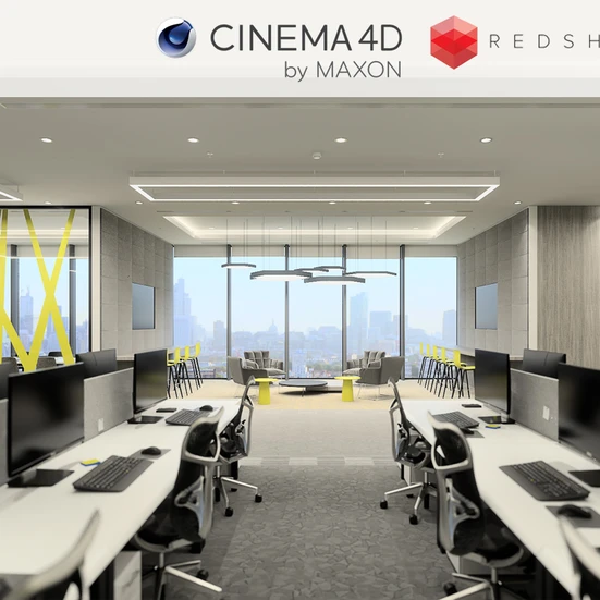 Office Interior 3D Models – Realistic High-Quality 3D Scene for ...
