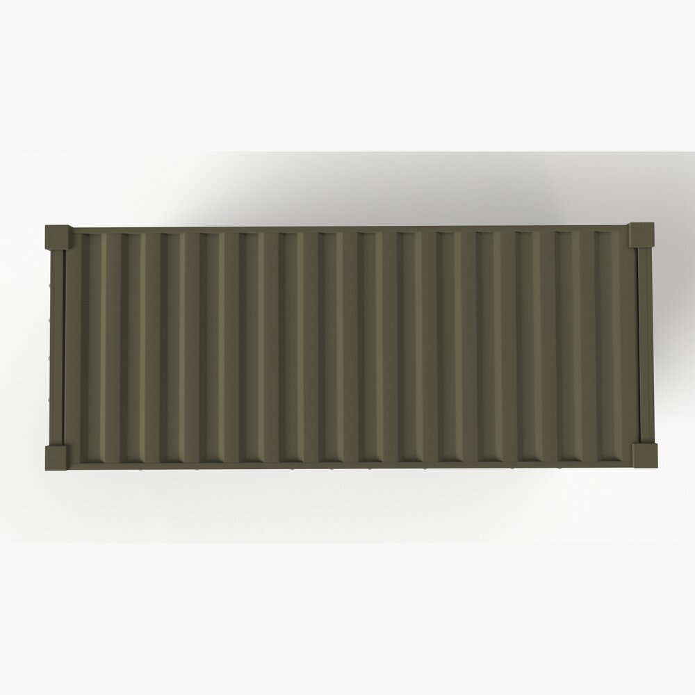 20 ft Military Container Green Colour 3D 모델 - 다운로드 도구 on 3DModels.org