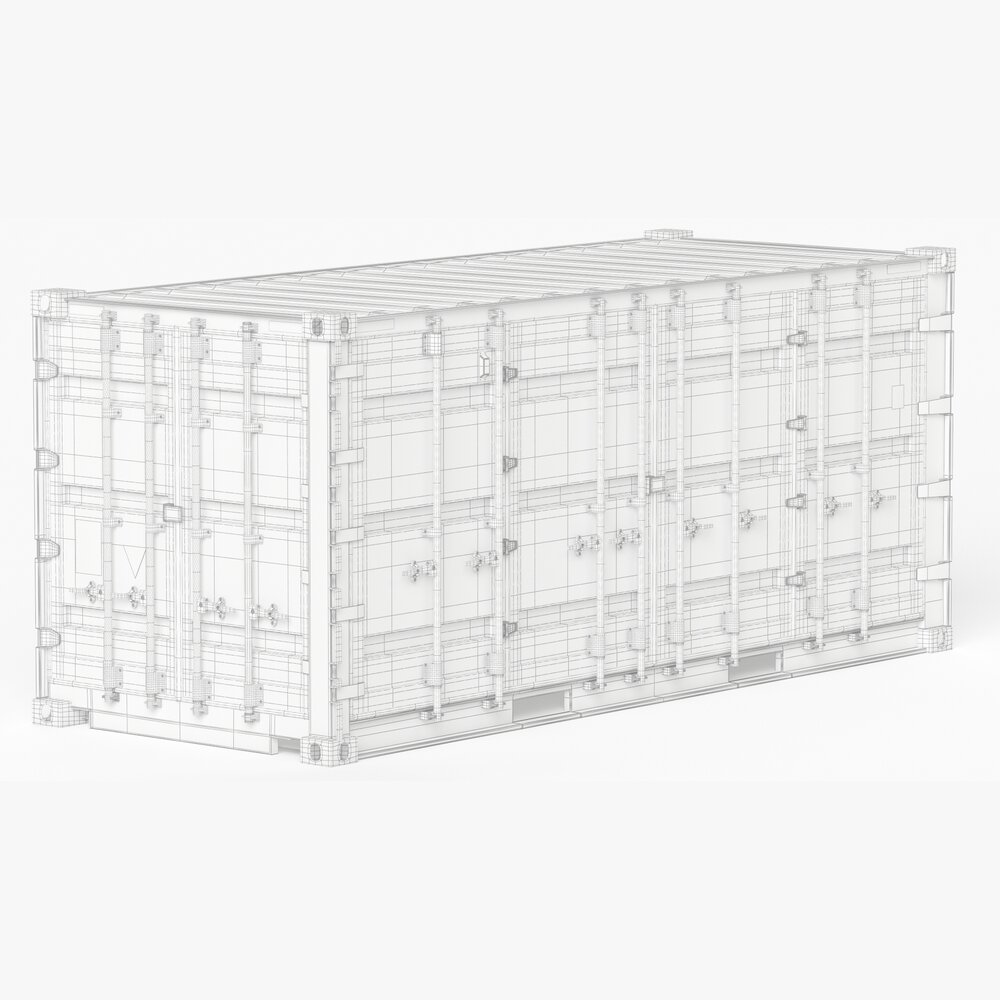20 ft Military Container Sand Colour 3D model - Download Tools on ...