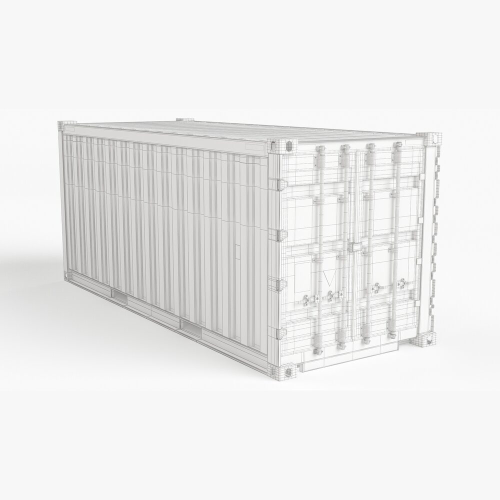 20 ft Military UN Cargo Container 3D model - Download Tools on 3DModels.org