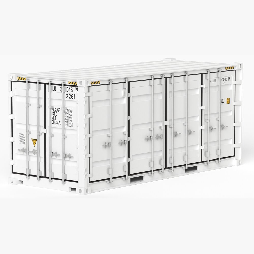 20 ft Military UN Cargo Container 3D model - Download Tools on 3DModels.org