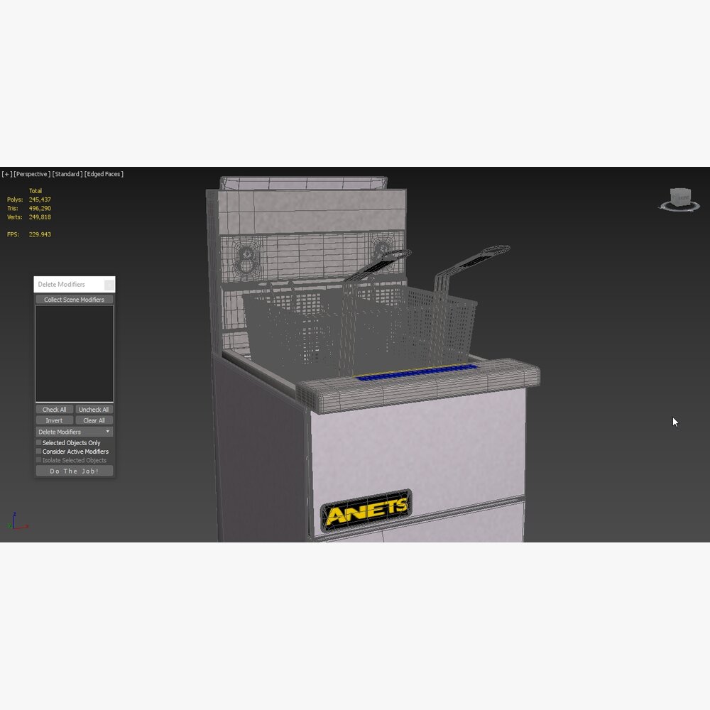 Anets Goldenfry Split Pot Fryer AGG14T-S 3D model - Download Appliances ...