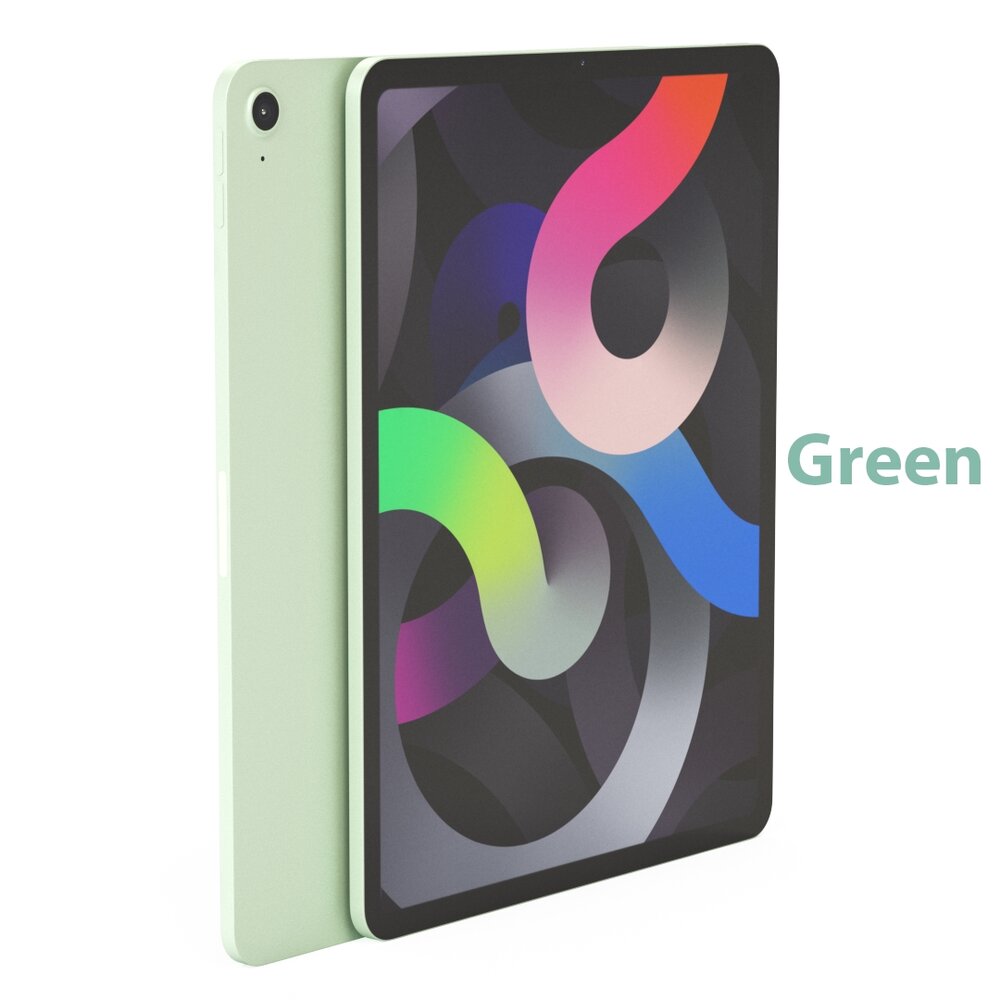 Apple iPad Air 4 Green Color 3D model - Download Tablet on 3DModels.org