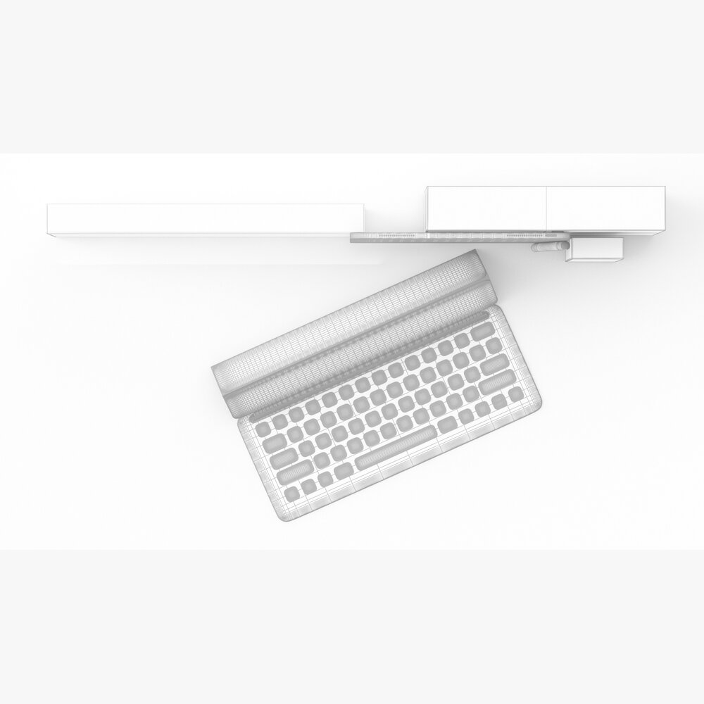 Apple iPad Pro 12-9 Inch Smart Keyboard Pencil Bundle With Box 3D model ...