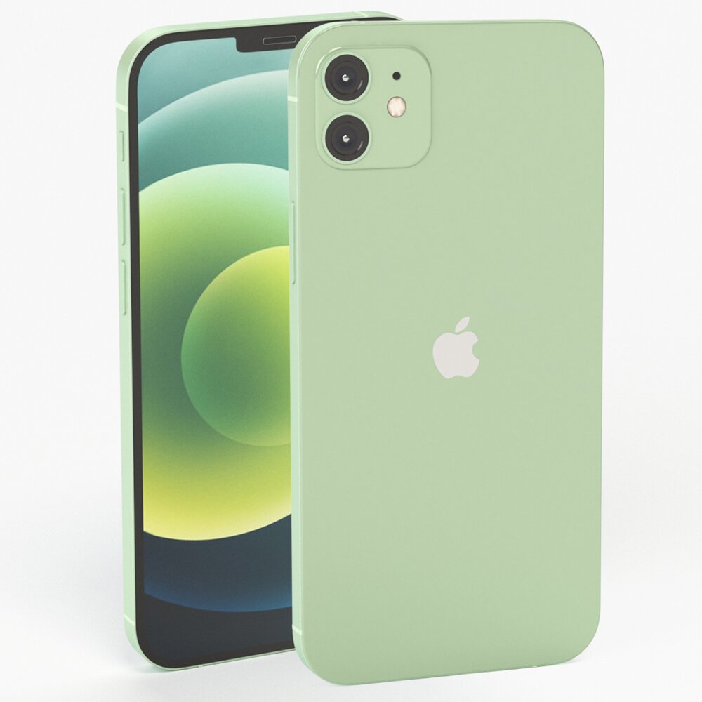 Apple iPhone 12 Green 3D model - Download Phones on 3DModels.org