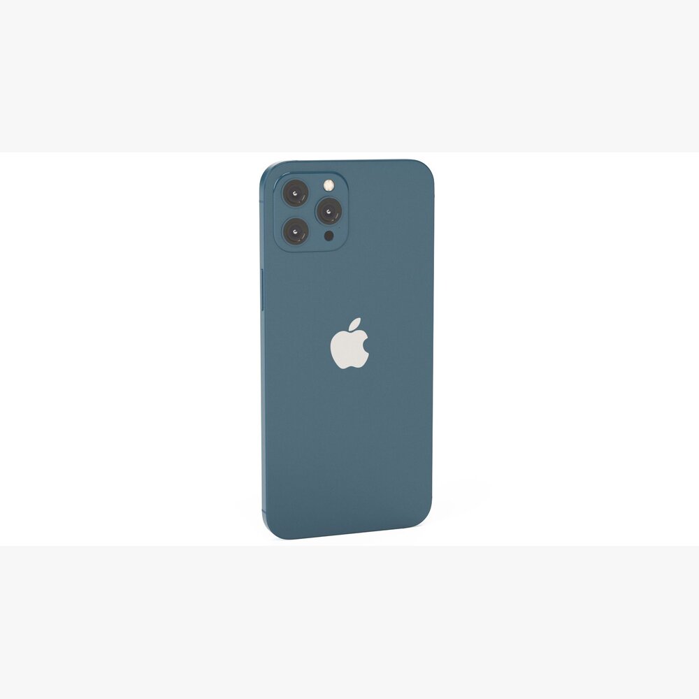 Apple iPhone 12 Pro Max Pacific Blue 3D model - Download Phones on ...