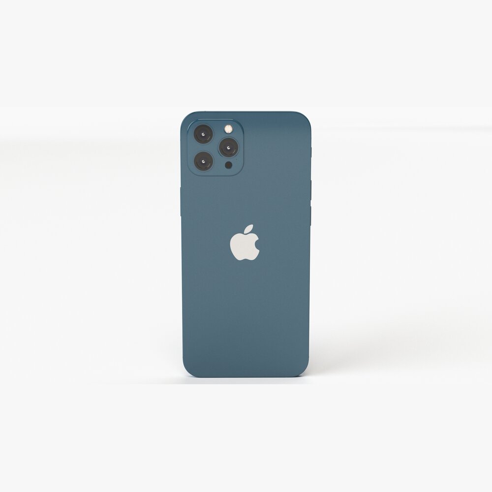 Apple iPhone 12 Pro Max Pacific Blue 3D model - Download Phones on ...