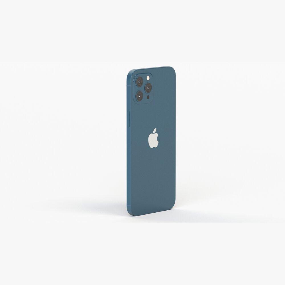 Apple iPhone 12 Pro Max Pacific Blue 3D model - Download Phones on ...
