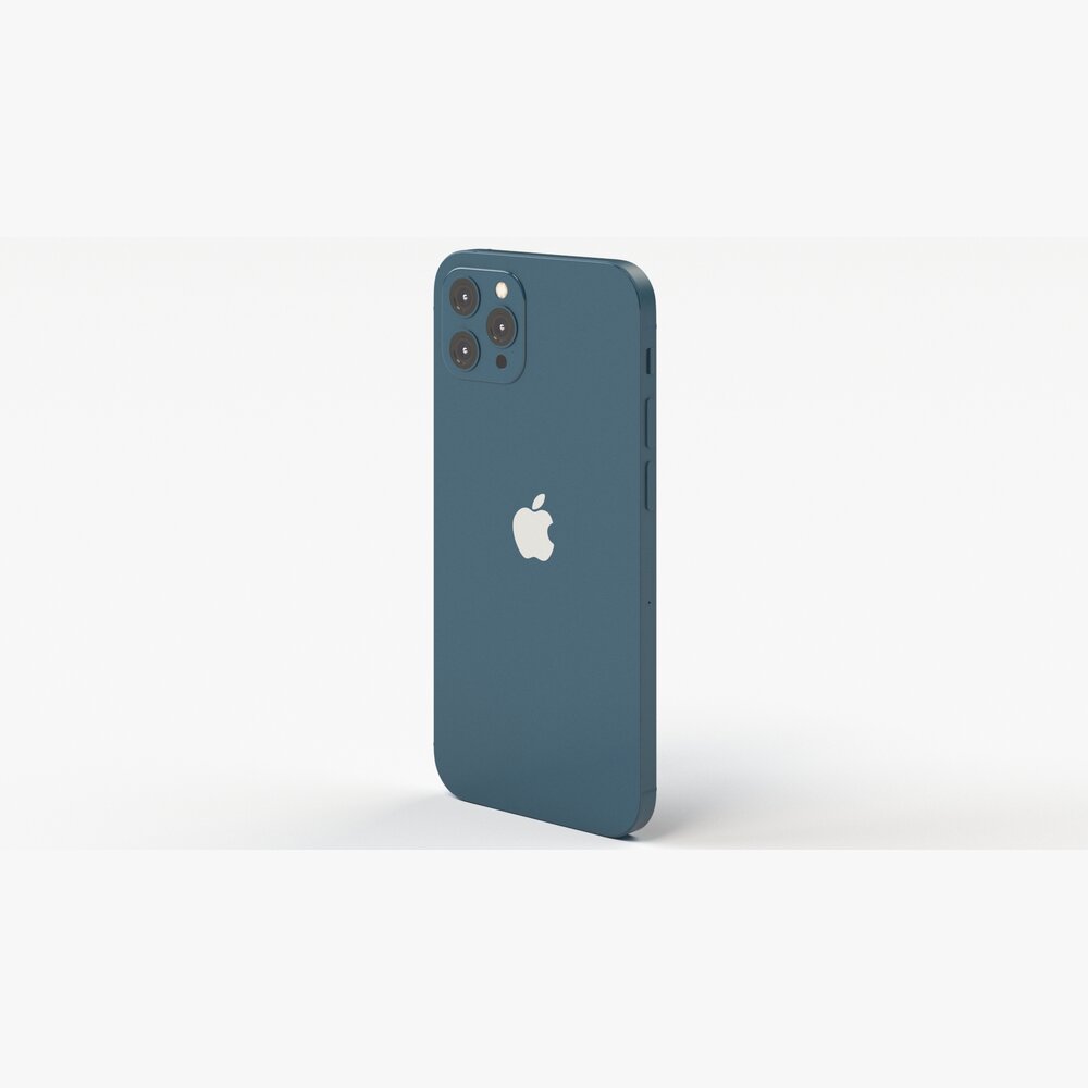 Apple iPhone 12 Pro Pacific Blue 3D model - Download Phones on 3DModels.org