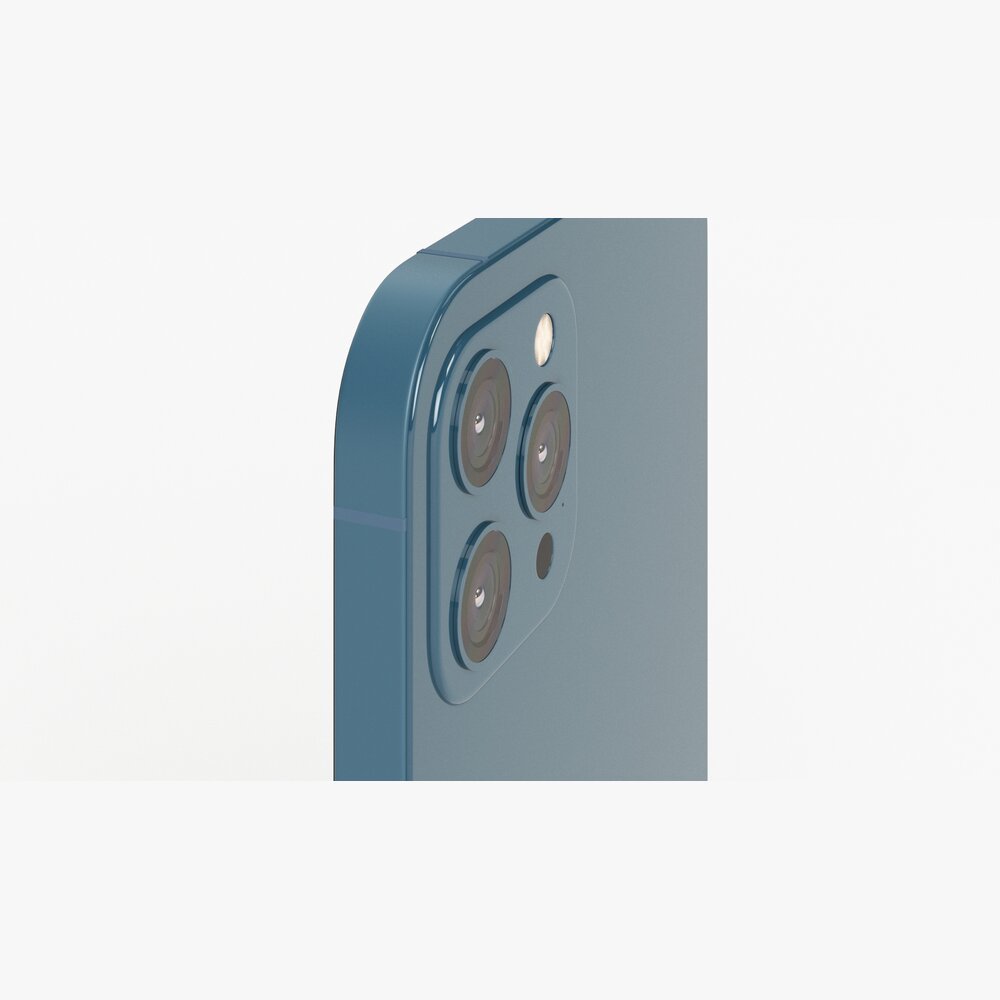 Apple iPhone 12 Pro Pacific Blue 3D model - Download Phones on 3DModels.org