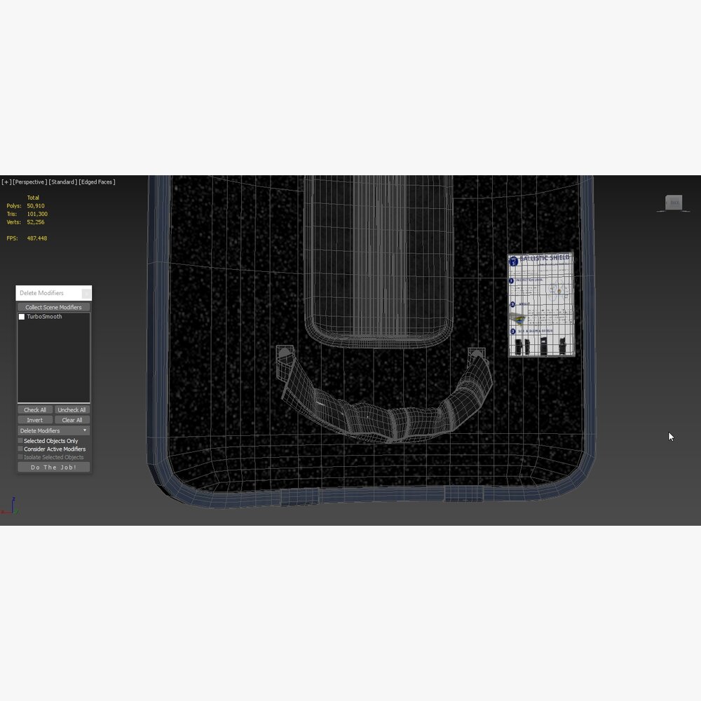 Ballistic Police Riot Shield 3D model - Download Armor on 3DModels.org